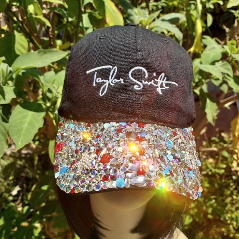 Taylor Swift Swarovski Crystal Bling Hat - Gem Taylor Swift Swarovski Crystal Bling Hat - Gem